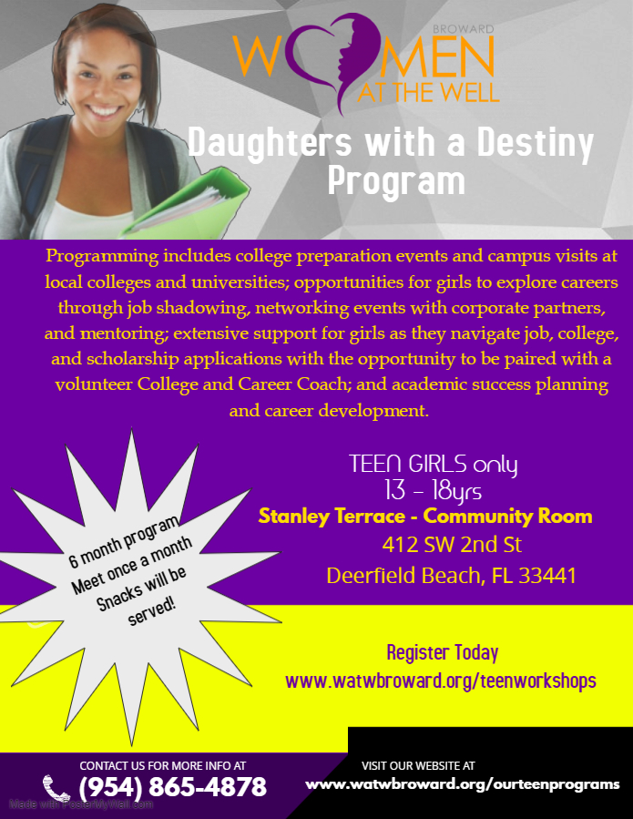Teen Workshops – Women at the Well-Broward Inc